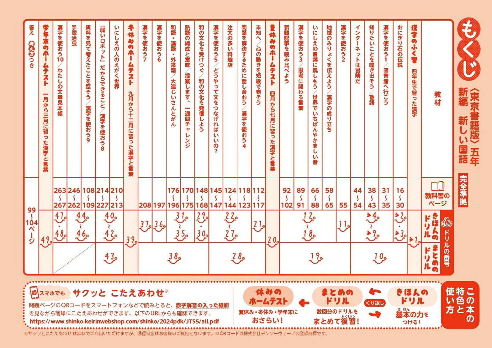 楽天ブックス 小学 教科書ぴったりドリル 漢字5年 東京書籍版(教科書完全対応、スマホでもサクッとこたえあわせ、復習テスト、がんばり表つき